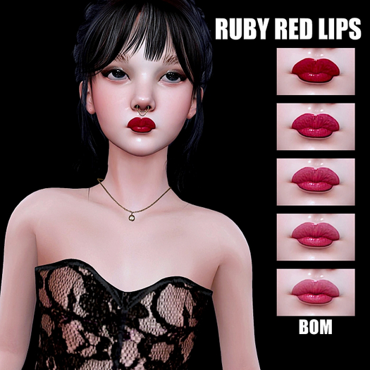 Second Life Marketplace - :KOYUKI: Ruby Red Lips - Bom